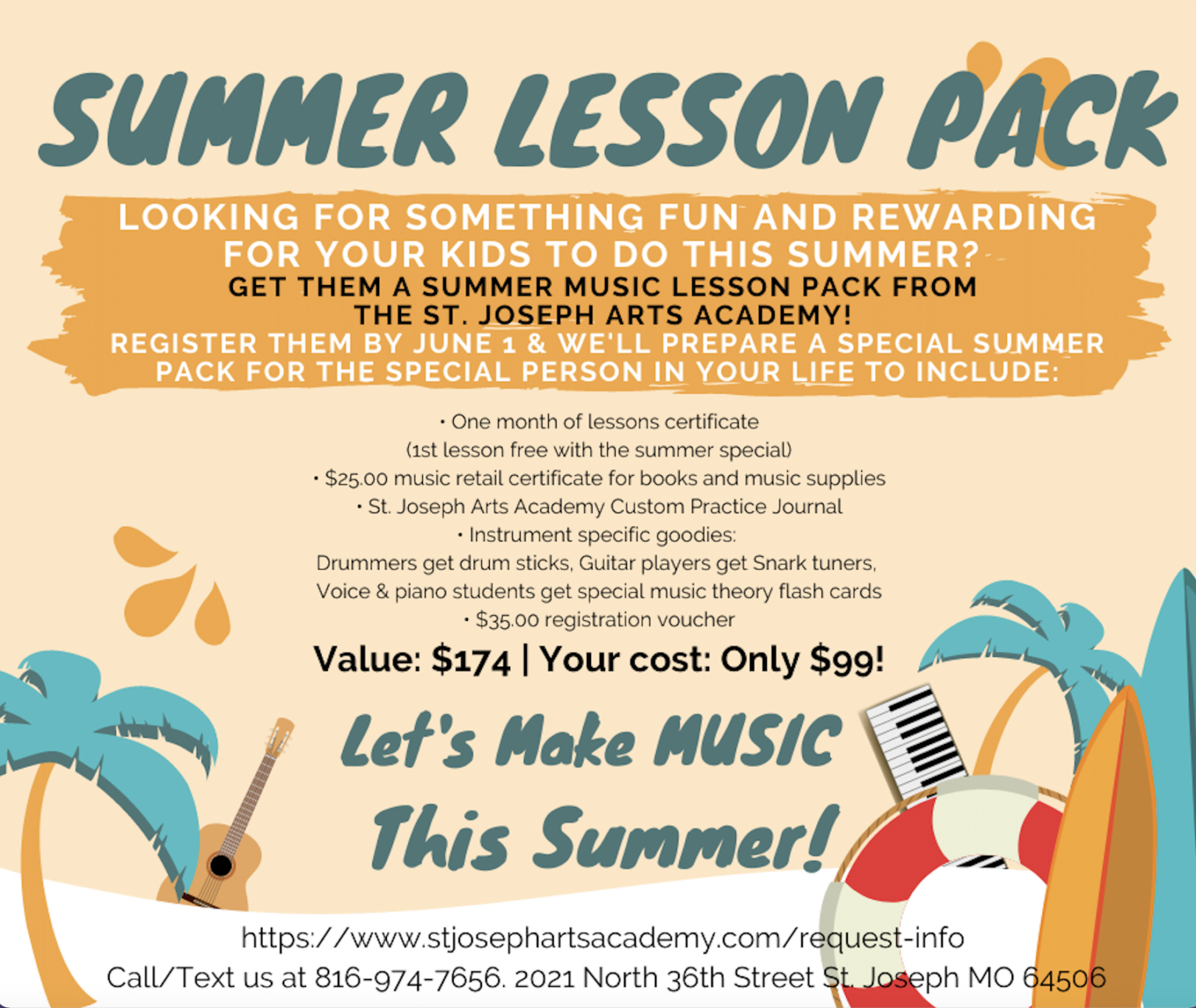 Summer Music Lessons - St Joseph Arts Academy - ST. JOSEPH ARTS ACADEMY